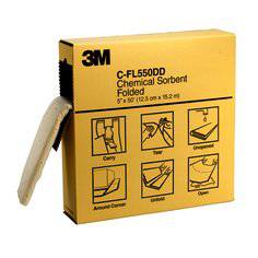 3M Chemical Sorbent Folded /P-F2001 High Capacity 5 in x 50 Ft